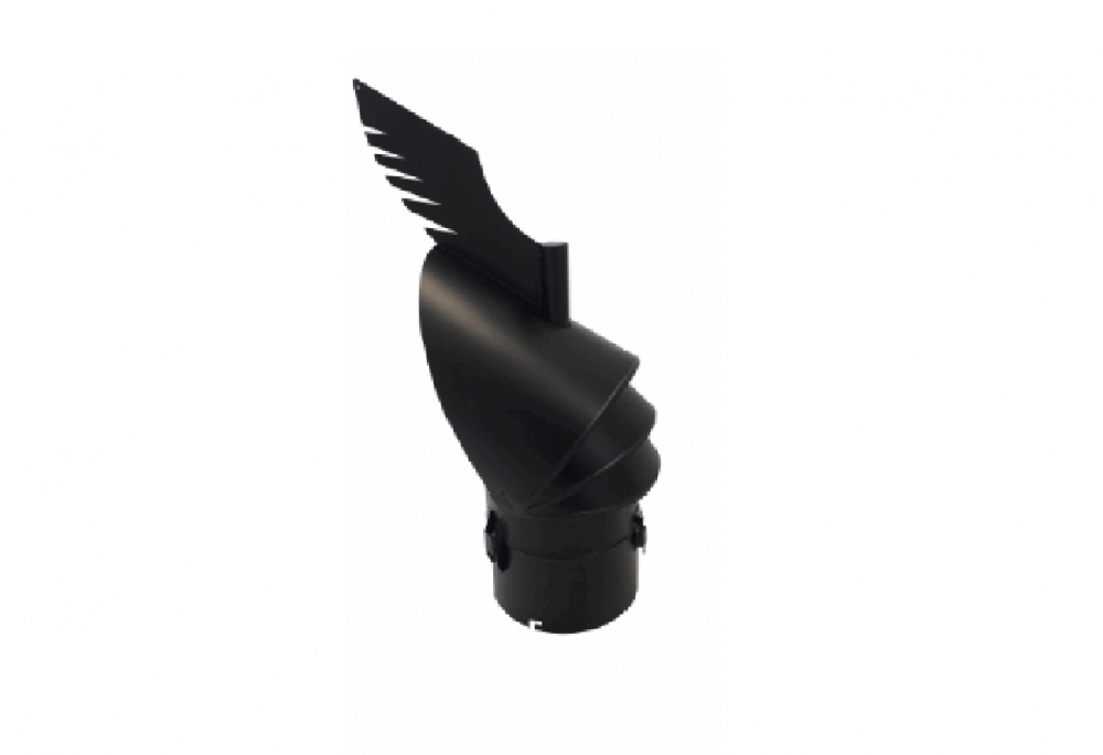 Dragon pipehatt, Selvjusterende Ø150mm uten toppbeslag. Sort | Megavarme